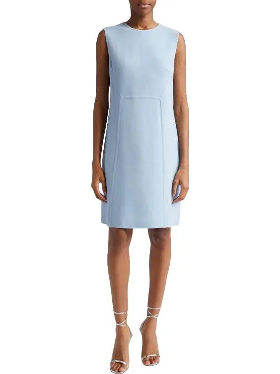Michael Kors Stretch Wool Blend Crepe Shift Dress - Coast