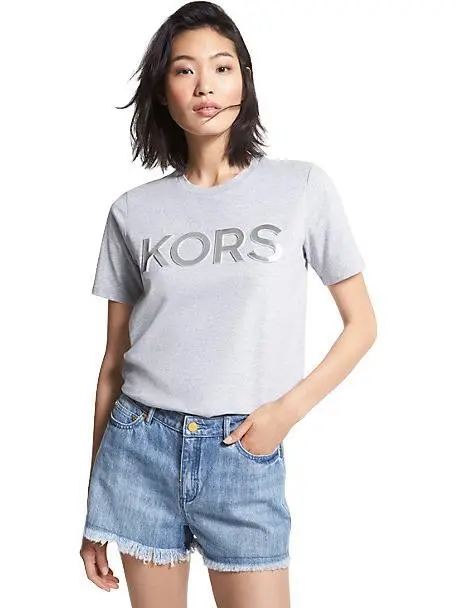 Michael Kors Logo Organic Cotton T-shirt - Grey