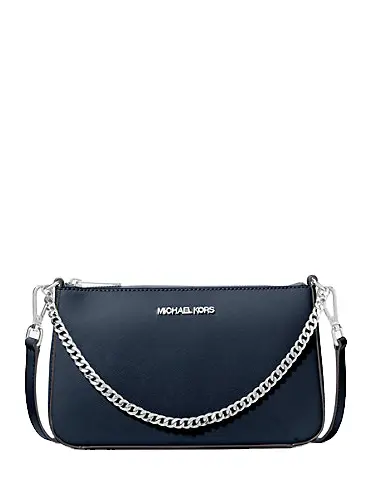 Michael Kors Jet Set Medium Saffiano Leather Crossbody Bag - Blue
