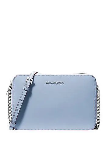 Michael Kors Jet Set Large Saffiano Leather Crossbody Bag - Blue