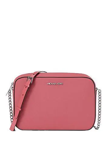 Michael Kors Jet Set Large Saffiano Leather Crossbody Bag - Pink