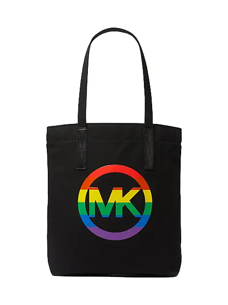 Michael Kors Pride Rainbow Logo Cotton Tote - Black