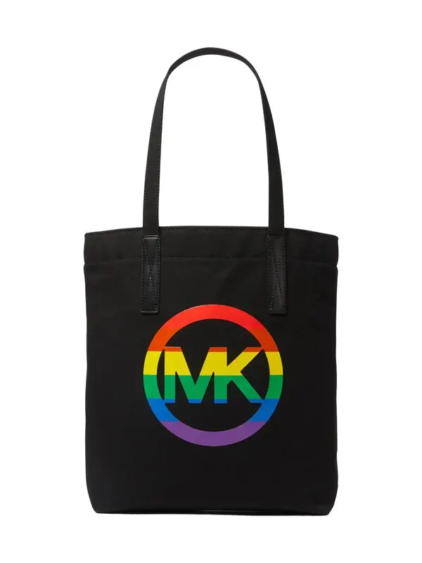 Michael Kors Pride Rainbow Logo Cotton Tote Bag - Black