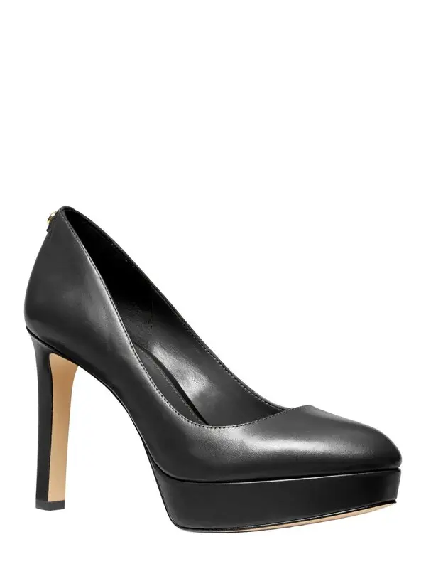 Michael Kors Chantal Leather Platform Pump - Black