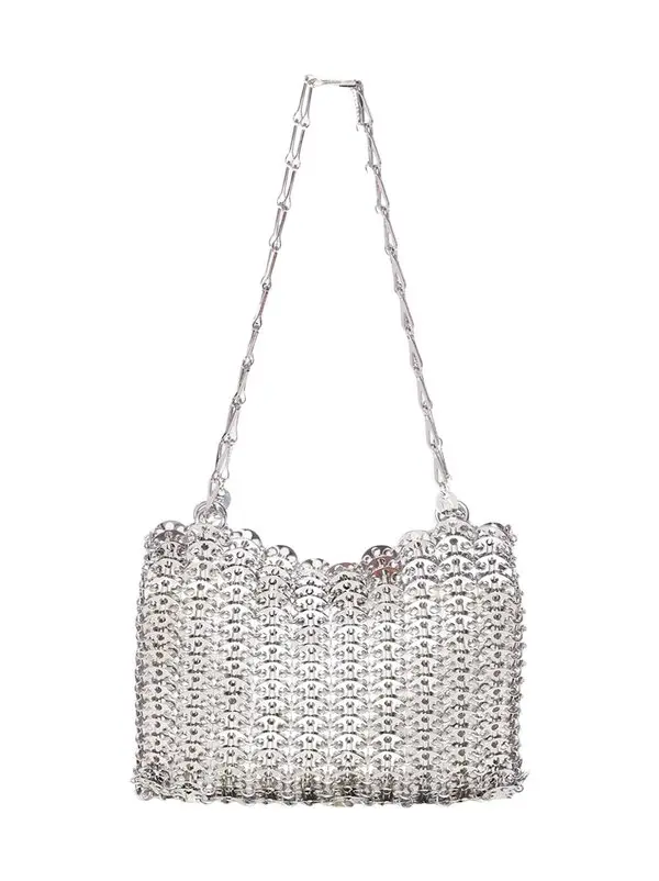 Rabanne 1969 Allover Disc Brass Shoulder Bag - Silver