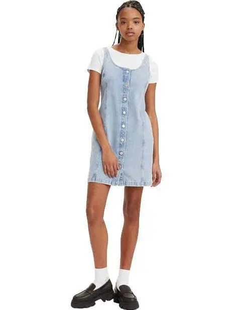 LEVI'S Tuli Denim Mini Dress - Indigo Stonewash