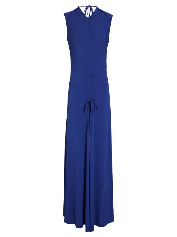 Paul Smith Ruched Jersey Maxi Dress - Indigo