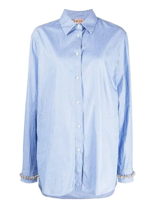 N°21 Striped Cotton Shirt - Blue