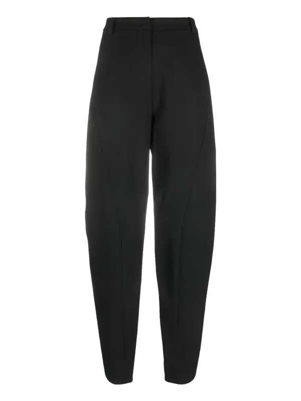 Patrizia Pepe High-waist Tapered Trousers - Black