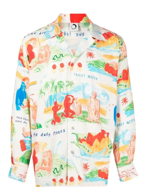 ENDLESS JOY Graphic-print Long-sleeve Shirt - Multicolour