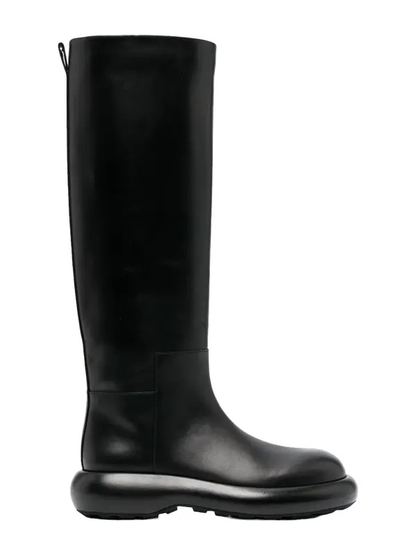 JIL SANDER Knee-high Leather Boots - Black