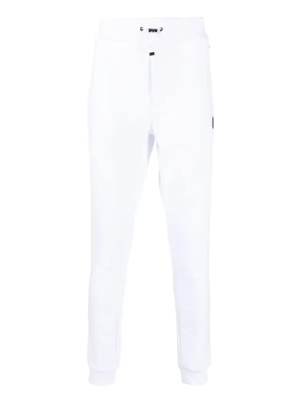 PLEIN SPORT Logo-plaque Cotton Track Pants - White