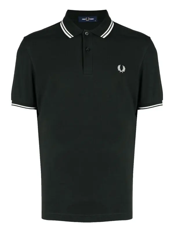Fred Perry Contrast-trim Cotton Polo Shirt - Green