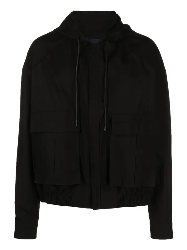 JUUN.J Drawstring Hooded Jacket - Black