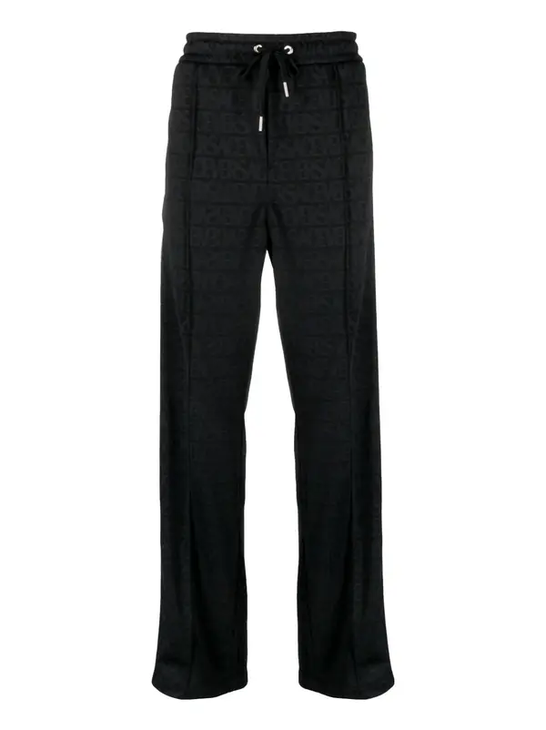 Versace Allover Pattern Track Pants - Black