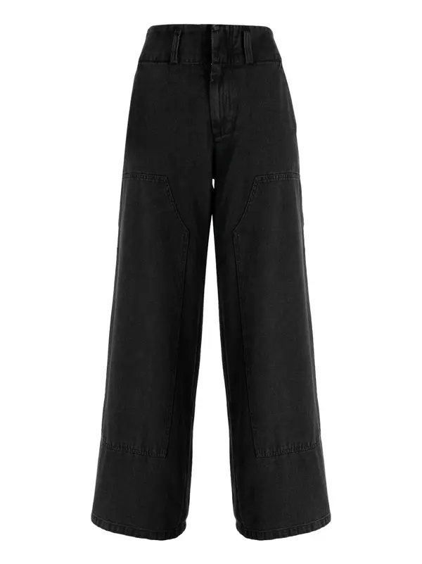 Sea High-rise Wide-leg Trousers - Black