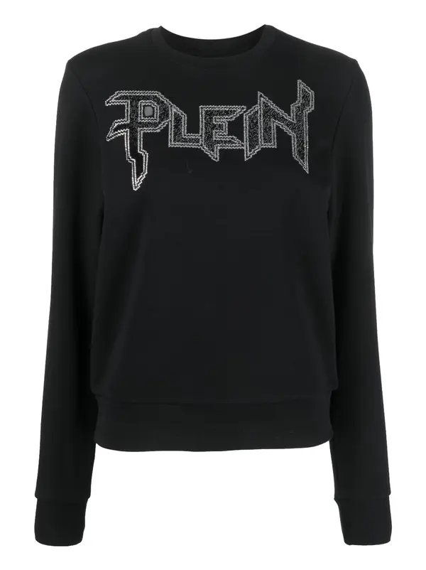 Philipp Plein Crystal Logo Appliqué T-shirt - Black