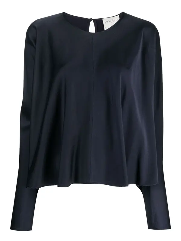 FORTE_FORTE Panelled Blouse - Blue