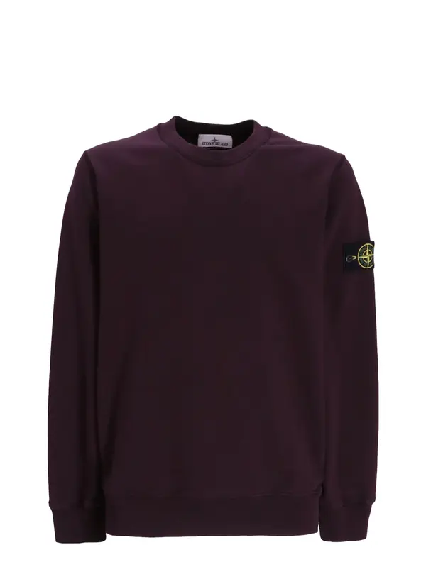 Stone Island Compass-motif Cotton Sweatshirt - Purple