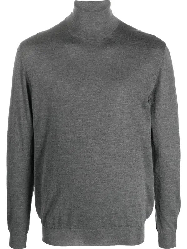 Malo Roll-neck Jumper - Grey