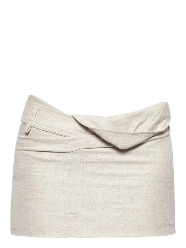 Jacquemus La Mini Jupe Bahia Skirt - Light Beige
