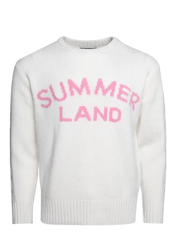 NAHMIAS Summerland Intarsia Crewneck Sweater - White