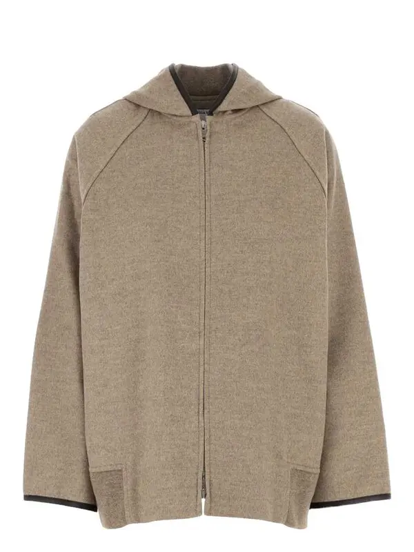 Bottega Veneta Cappuccino Wool Blend Jacket - Beige O Tan
