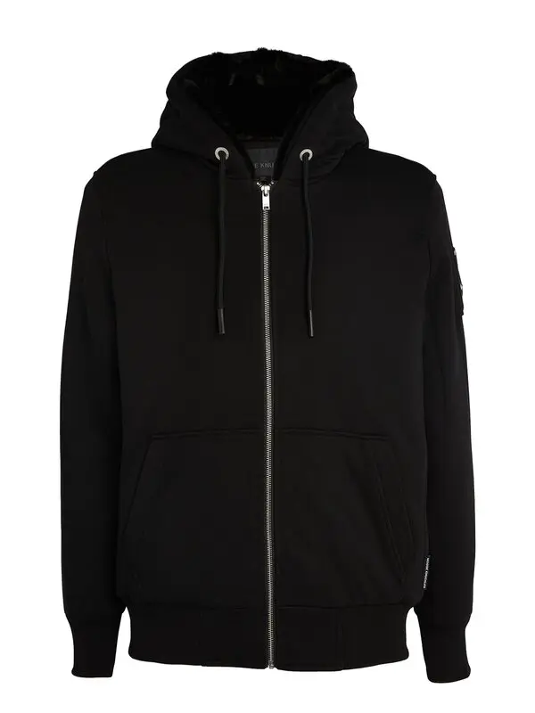 Moose Knuckles Padded Zip-front Hoodie - Black