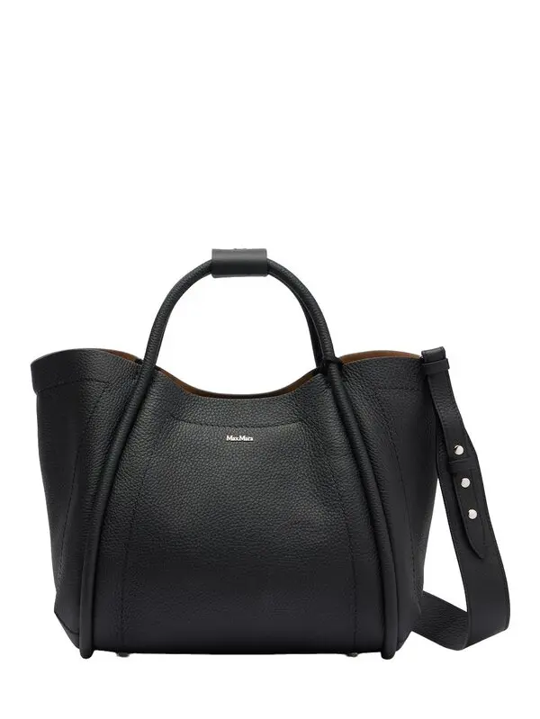 Max Mara Marine Leather Tote - Black