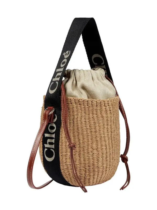 Chloé Woody Mini Bucket Bag - Beige