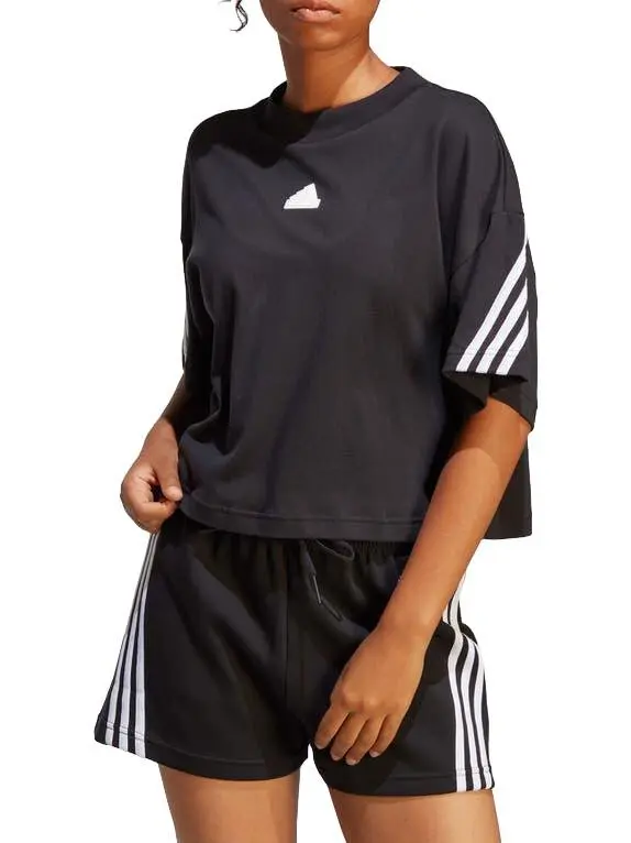 Adidas Future Icons 3-stripes Cotton Graphic T-shirt - Black