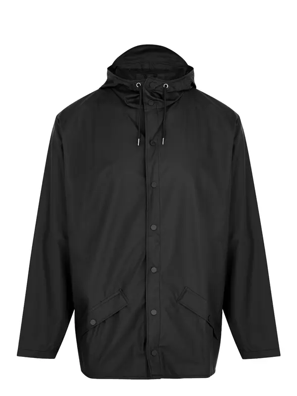 Rains Short Rubberised Raincoat - Black