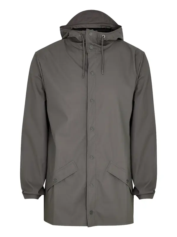 Rains Short Rubberised Raincoat - Grey