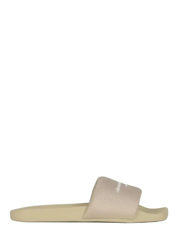 Alexander Wang Synthetic Fabric Slides - Cream