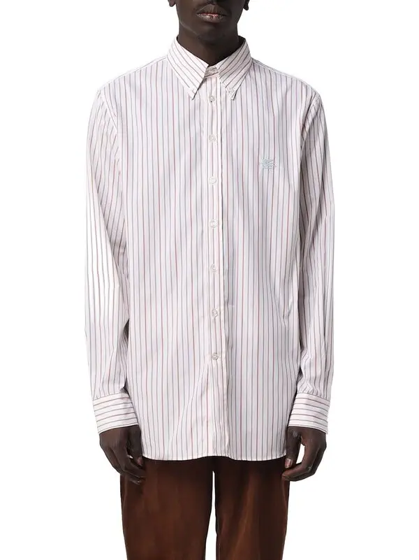 Etro Shirt In Striped Cotton - Beige