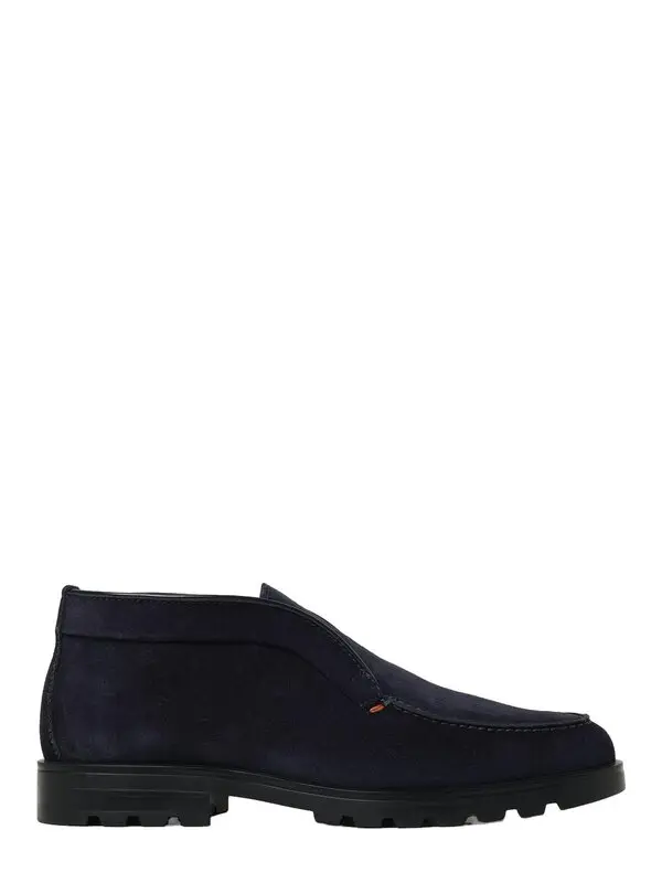 Santoni Suede Ankle Boots - Blue