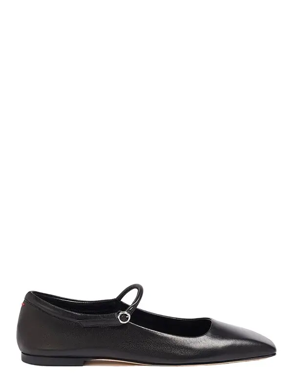 AeydĒ Uma Leather Mary Jane Flats - Black