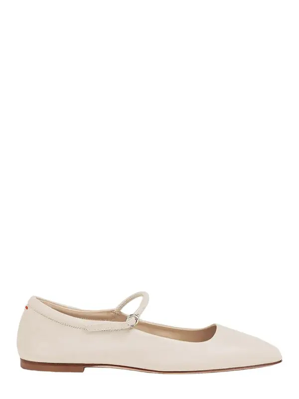 AeydĒ Uma Leather Mary Jane Flats - Ivory