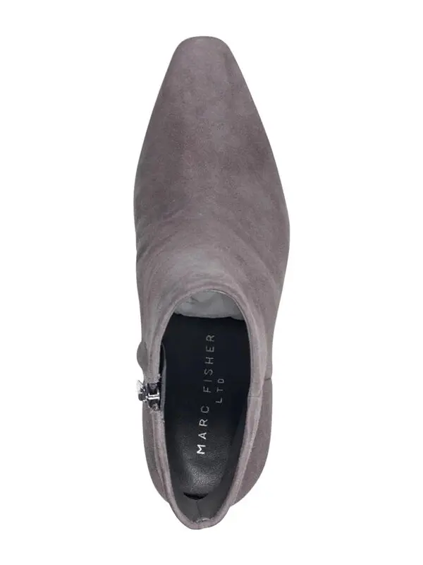 Marc Fisher Yanara Leather Booties - Gray
