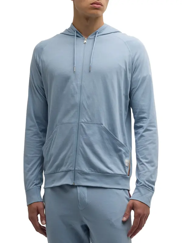 Paul Smith Cotton Jersey Hoodie - Light Blue