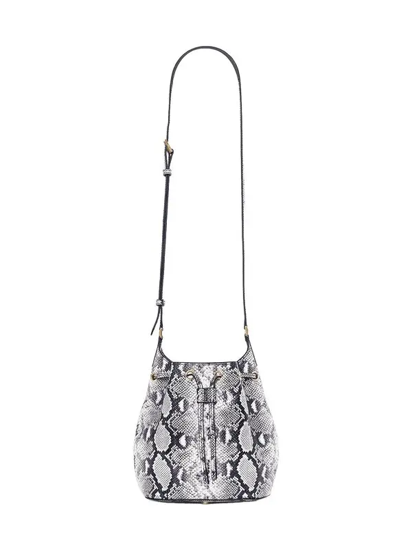 ANINE BING Mini Alana Bucket Bag - Python