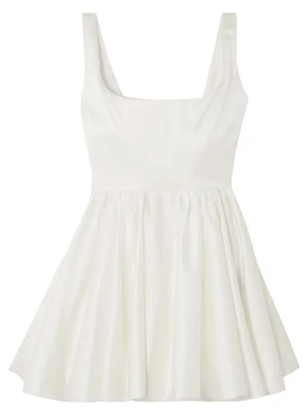 HALFPENNY LONDON Molly Duchesse-satin Mini Dress - White