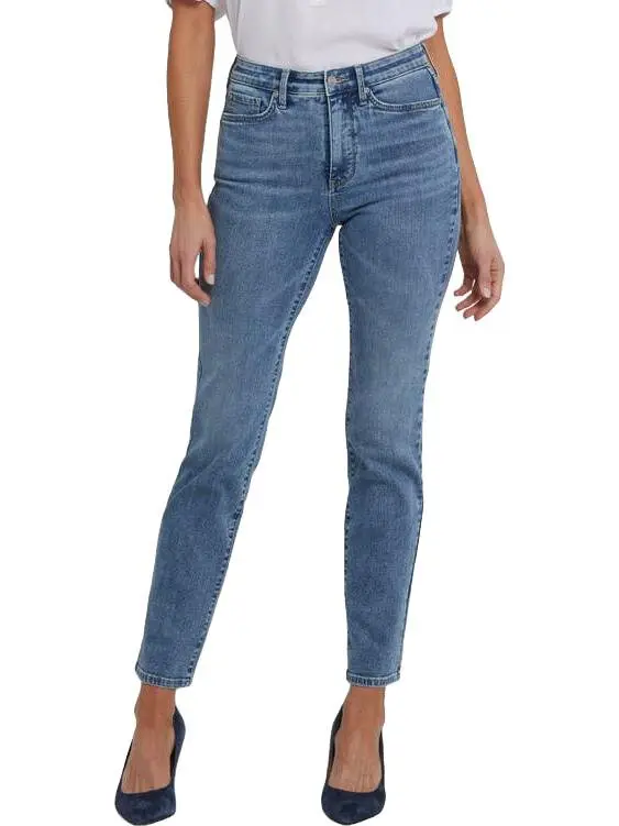 NYDJ Sheri High-waist Slim Straight Leg Jeans - Parisian Sky