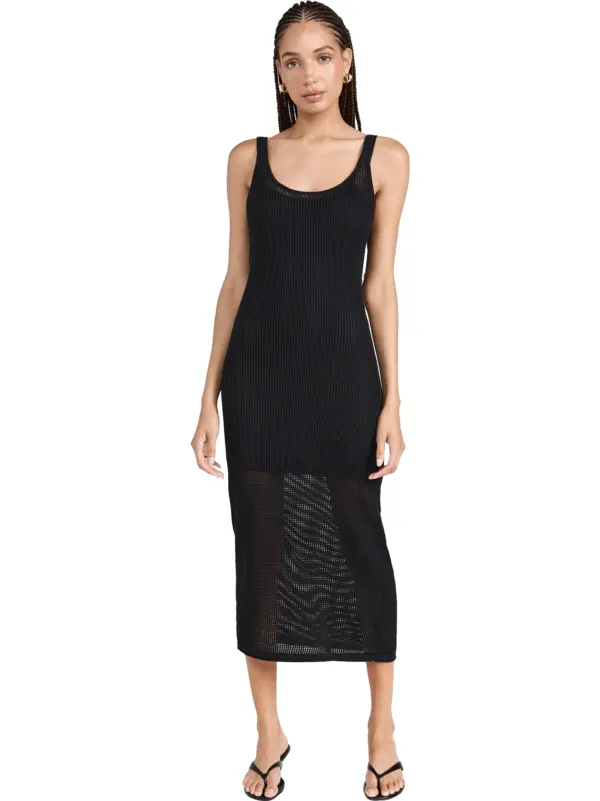 Staud Jessica Knit Dress - Black