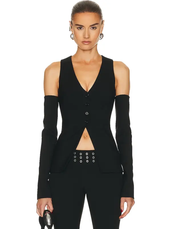 Blumarine Long Sleeve Gilet - Nero