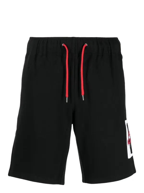 PORTS V Logo-patch Track Shorts - Black