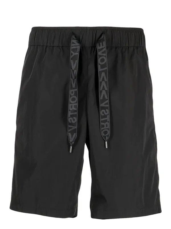 PORTS V Logo-print Track Shorts - Black
