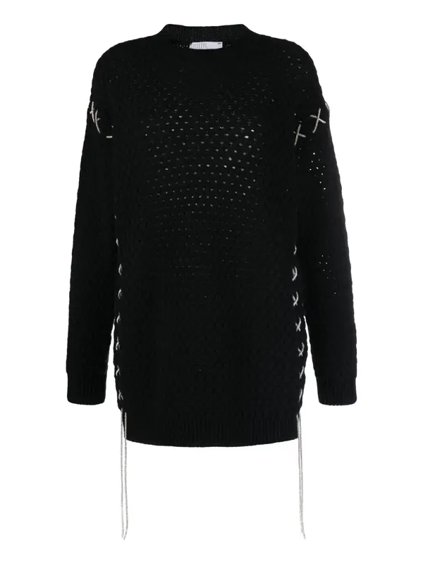 Giuseppe Di Morabito Open-knit Merino-cashmere Jumper - Black