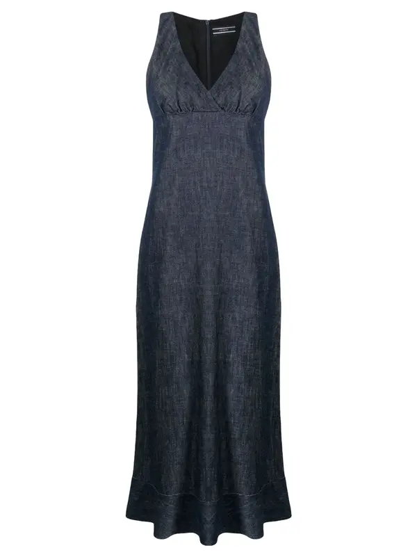 JOSEPH V-neck Sleeveless Dress - Blue