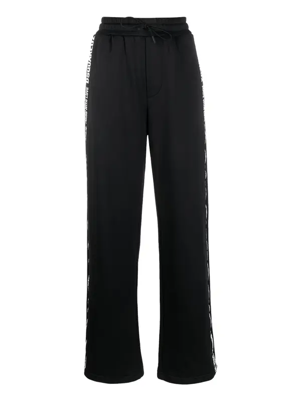 Dsquared2 Logo-tape Cotton Track Pants - Black